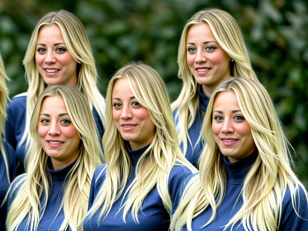 K4l3yc, a close-up of a group of smiling blonde clones wearing ...