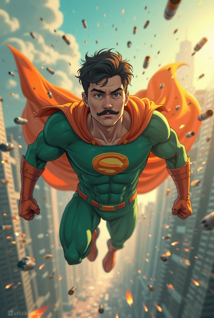 High resolution, rich contrast, best quality, anime style, mustache ...