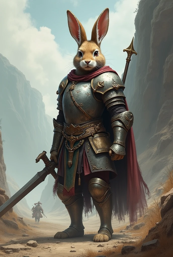 A soldier rabbit - SeaArt AI