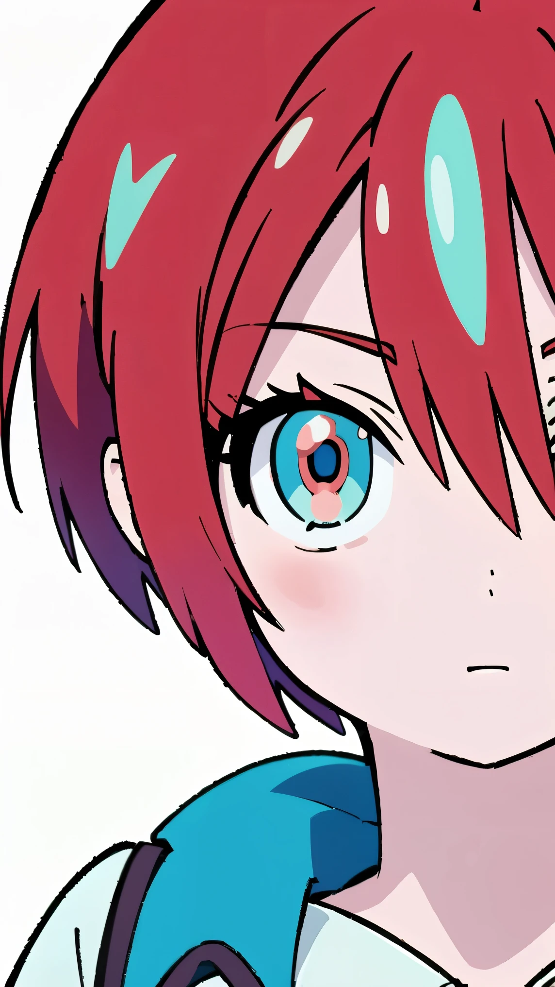 super zoom up on her face 、Optimal Quality、1 girl、thin line art - SeaArt AI