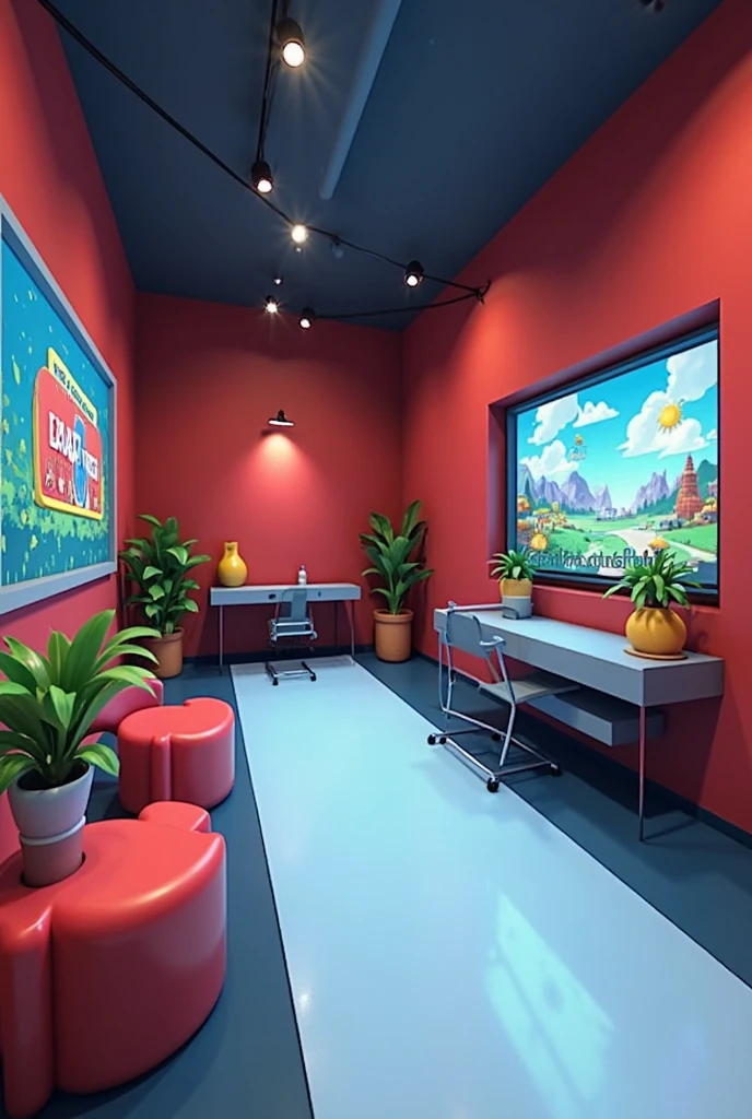 Generate an image of a roblox lobby intermission area build idea with ...