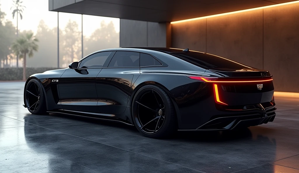 Create an ultra-realistic image of the (side view) ( 2026 Cadillac CT5 ...