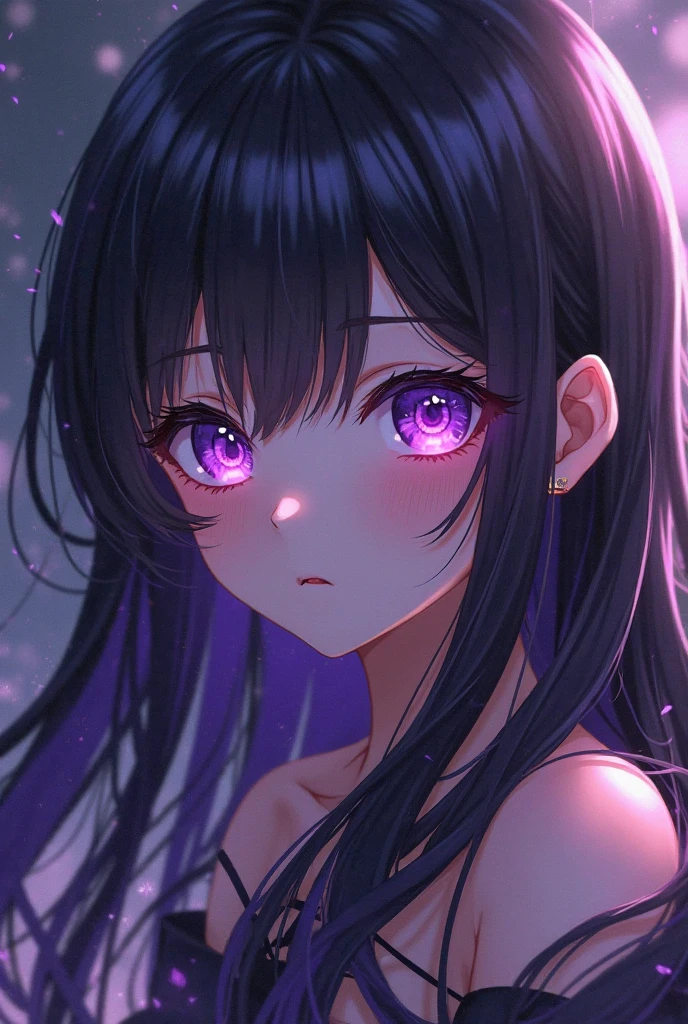 An incredibly gorgeous young anime girl with enchanting, luminous ...