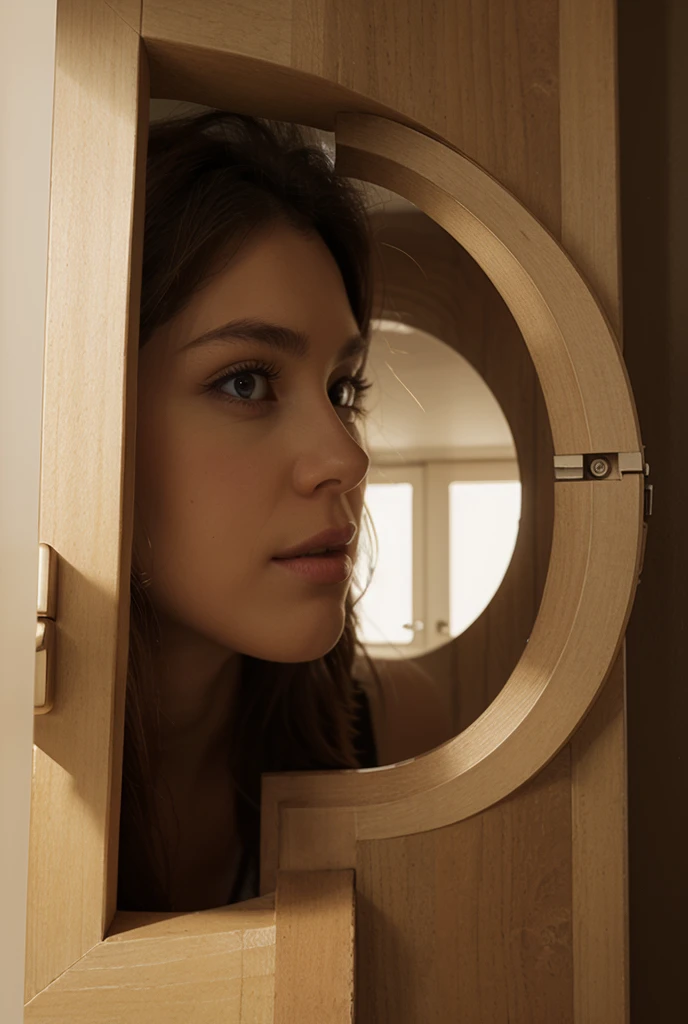 Realistic peephole illustration - SeaArt AI