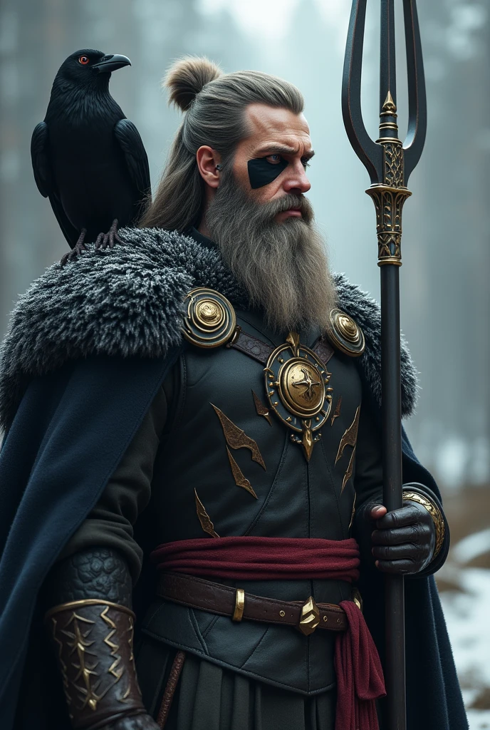 Odin Старый, all-seeing , with a black bandage on one eye. supreme god ...