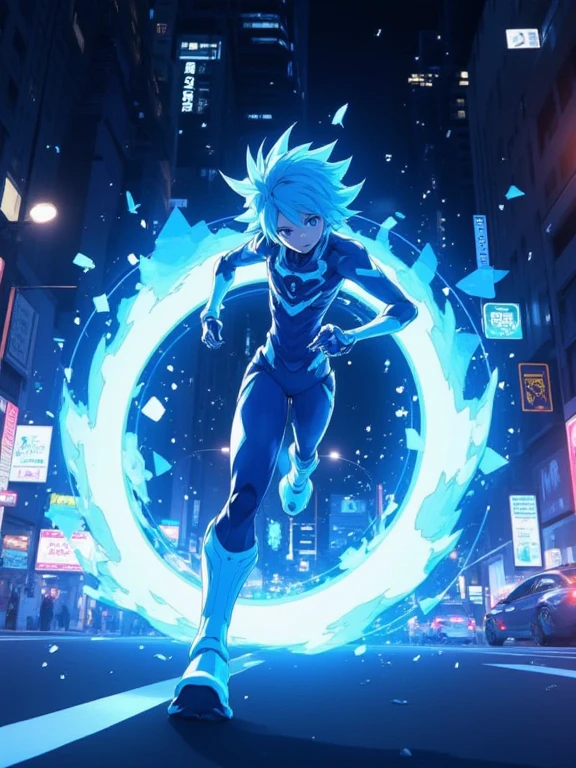 A anime boy named Noji, standing 160 cm tall, with peridot green eyes ...