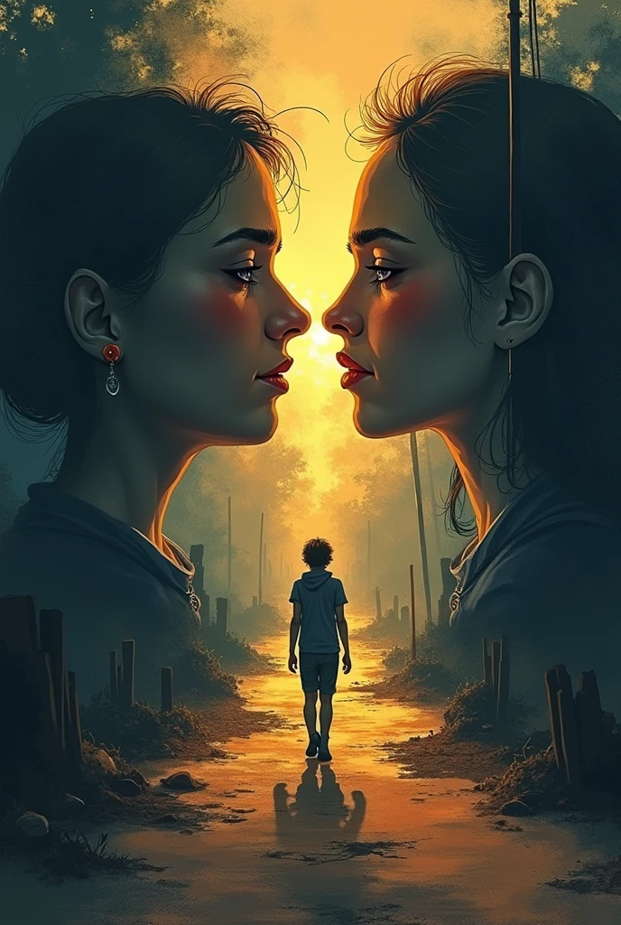 symbolizing her hope despite everything {x} face divided between ...