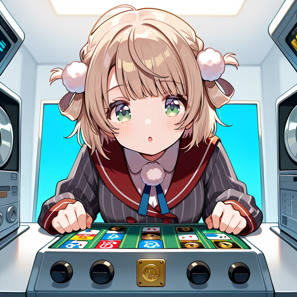 Shigure Ui \(virtual YouTuber\),green eyes, Gold, short hair - SeaArt AI