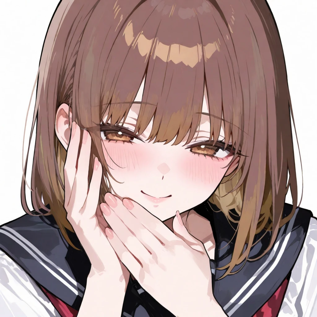 Woman with brown hair slapping with palm - SeaArt AI