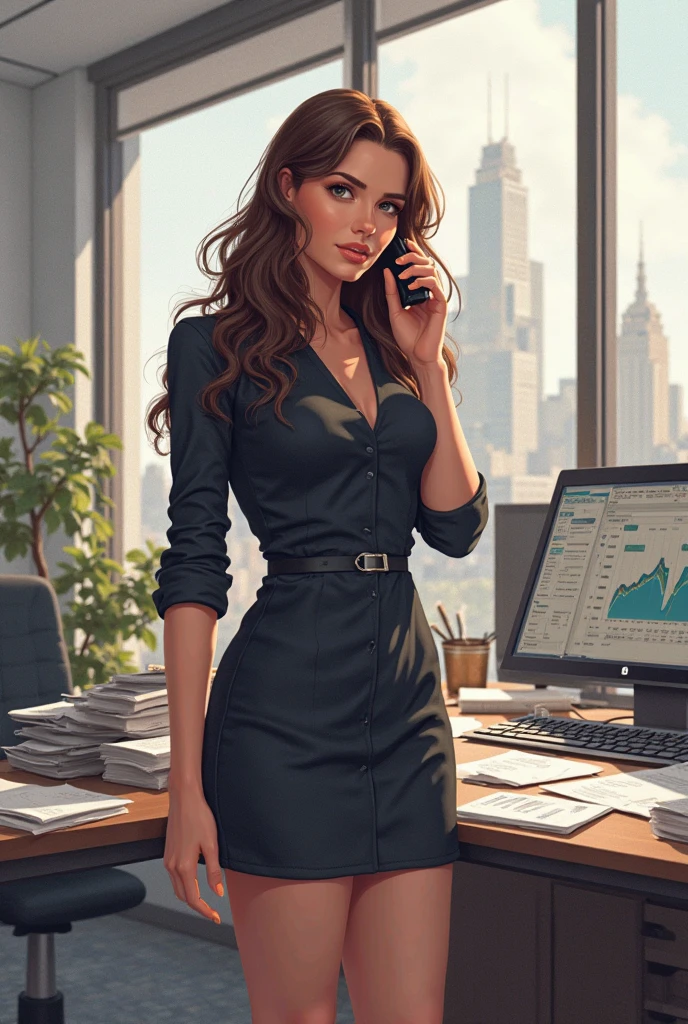 A hyper-realistic digital illustration, full-body, with natural ...