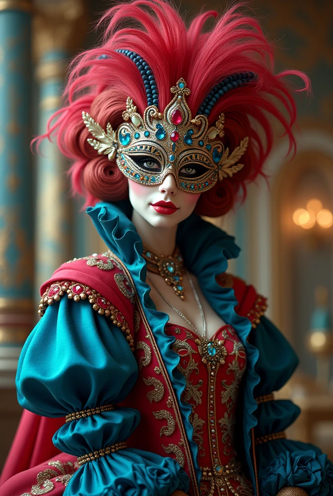 Create a number in masquerade theme - SeaArt AI