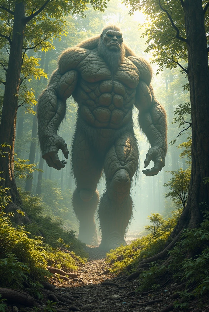 Giant walking in the forest - SeaArt AI