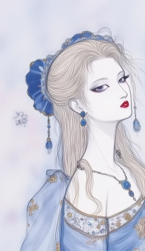 A ultra close up,Frost and Snow Maiden A character of Slavic fairy ...