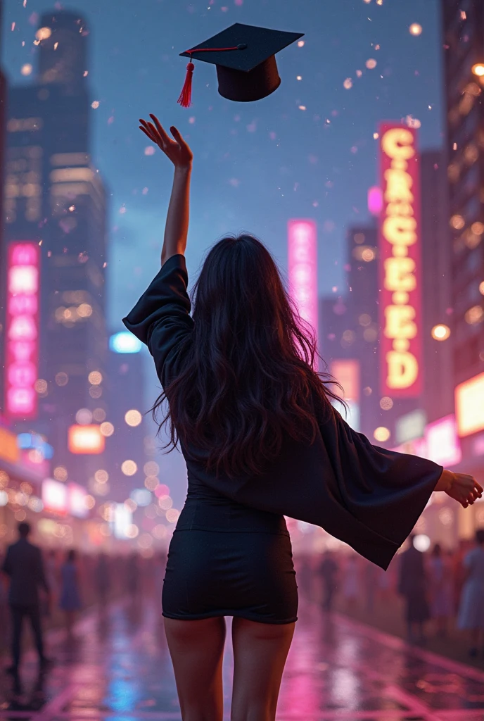 Make cover art for a song, photo realistic, girl with a huge bbl and ...