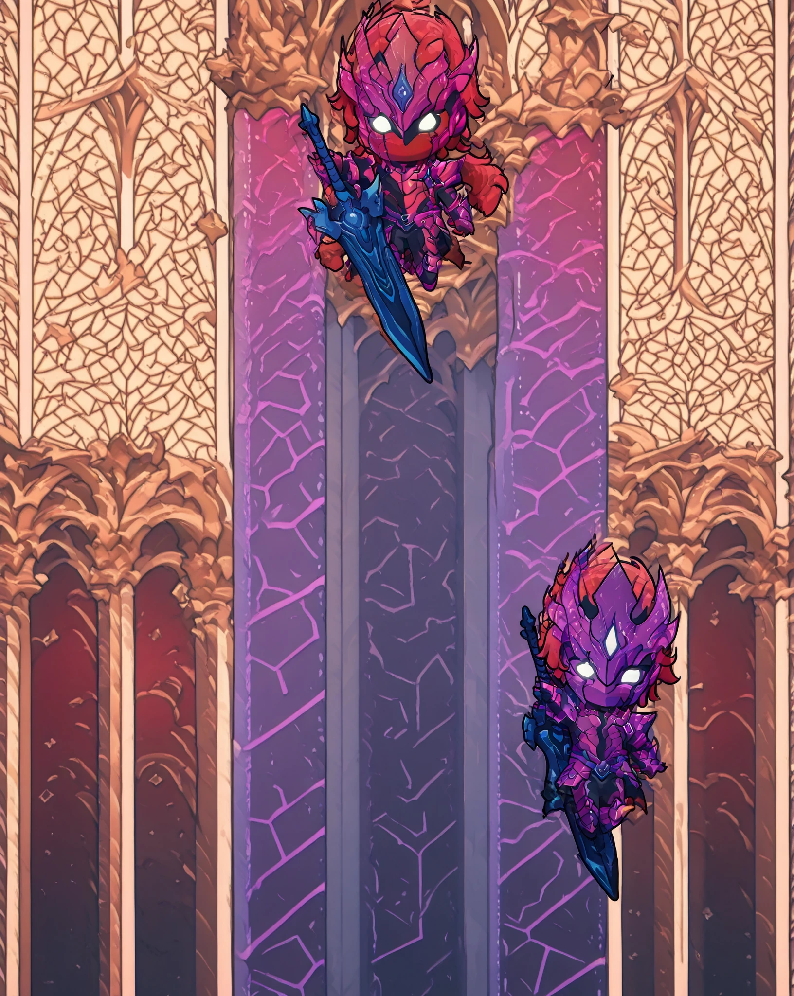 1boy, blood_igris, glowing, white eyes, helmet red hair, helmet - SeaArt AI