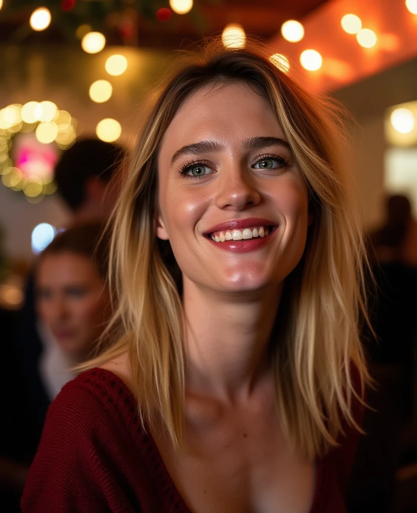 4k ultra realistic, Mackenzie Davis, rostro, foreground, she is young ...