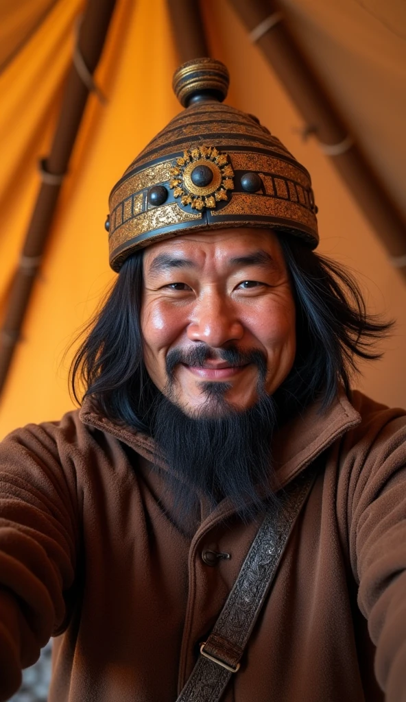 Former Khagan of the Mongol Empire ((Mongolian hat))) and a sarcastic ...