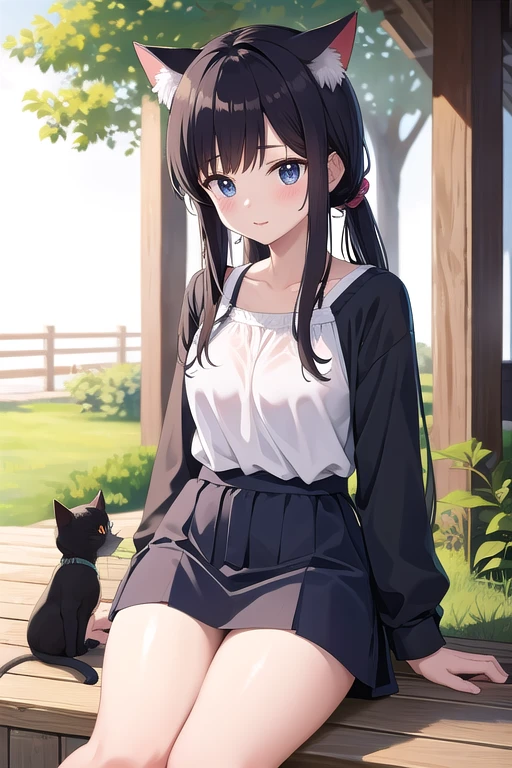 Nacho Neko, Outdoors, Cat ears, Cat's tail, animal ear, - SeaArt AI