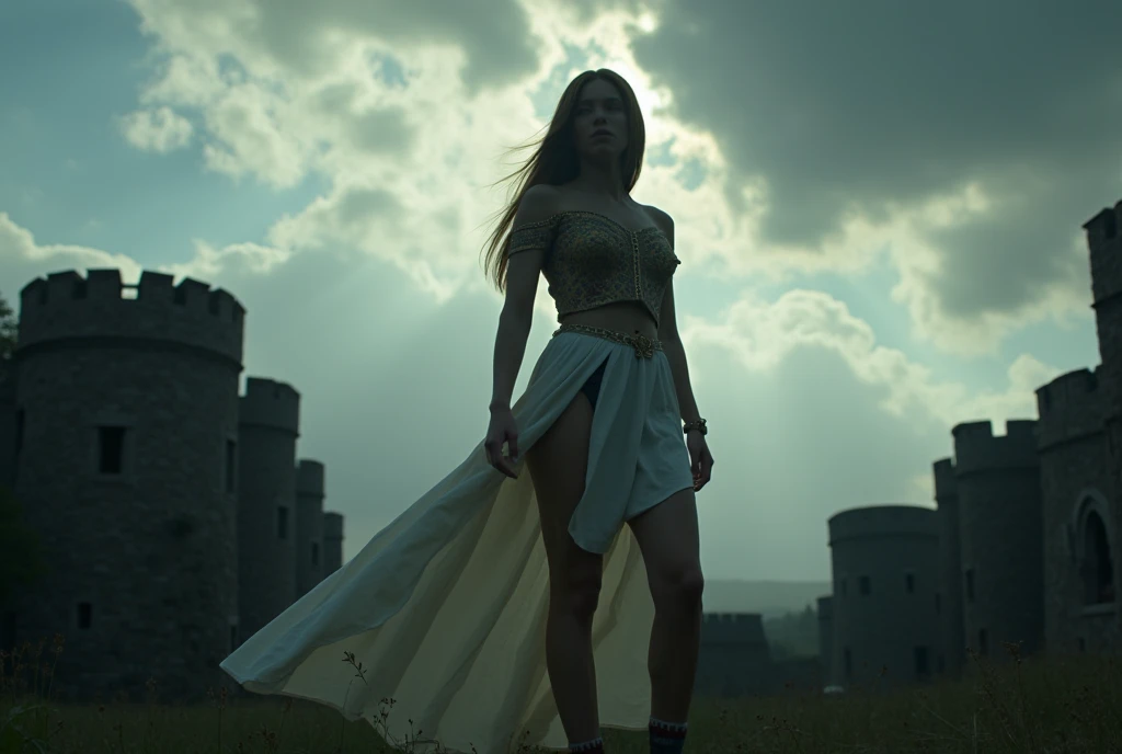 Professional photo of roman Minerva goddes wearing a light medieval ...