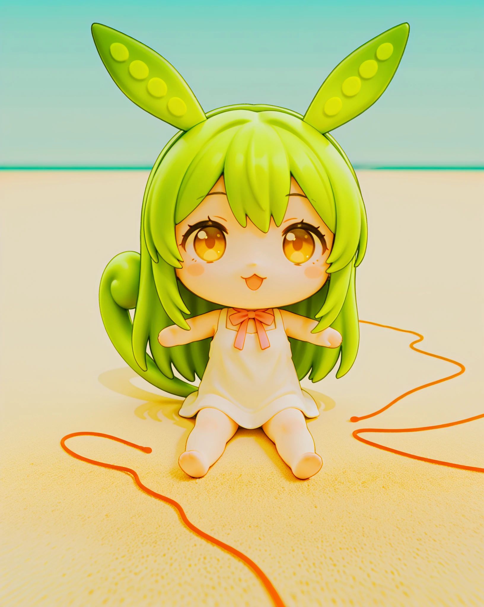 Ito Ayatsuri Doll、Fairy Zundamon、full body、thread growing up from hands ...