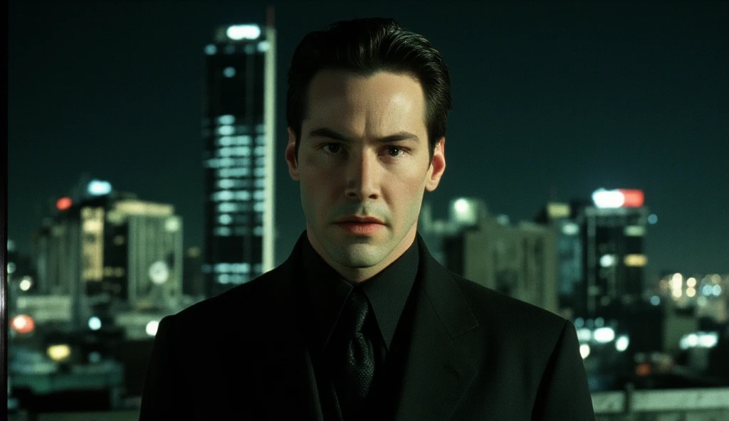 "White male in his 30s, face inspired by Neo from the Matrix - SeaArt AI