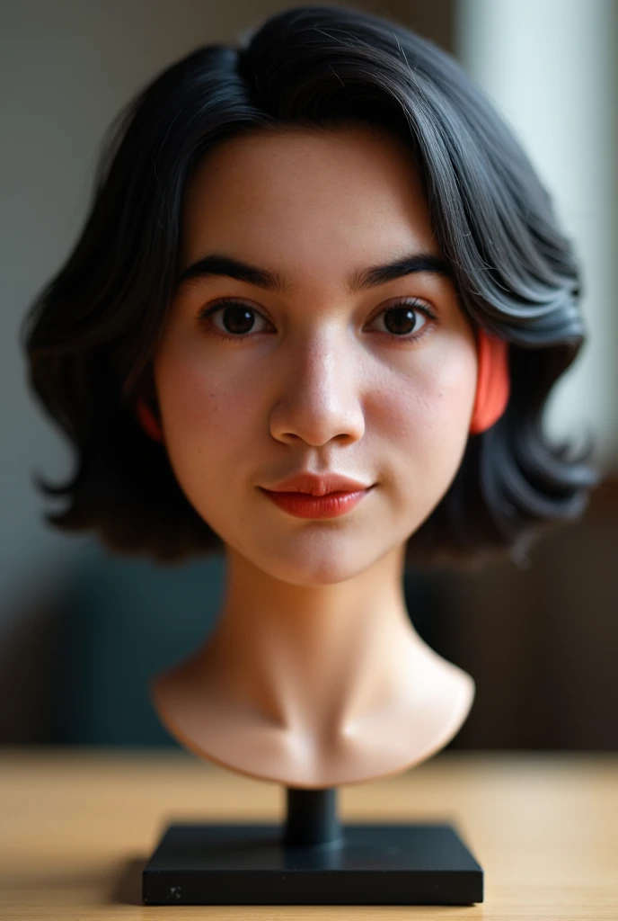 ((disembodied head on desk stand)), a beautiful natural indonesian ...