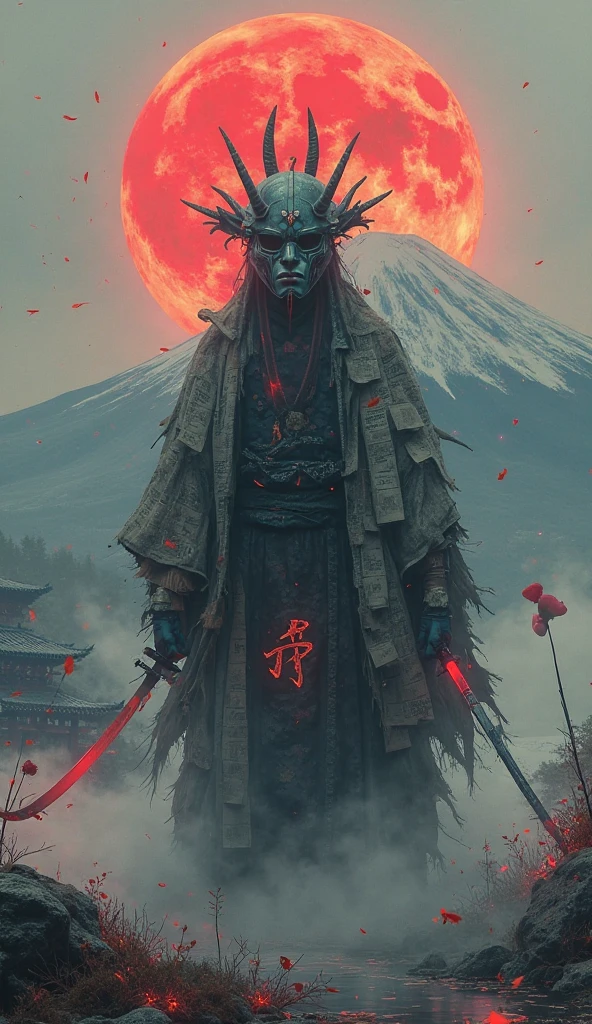 “Hyper-realistic ghost representing Japan — a graceful yet terrifying ...