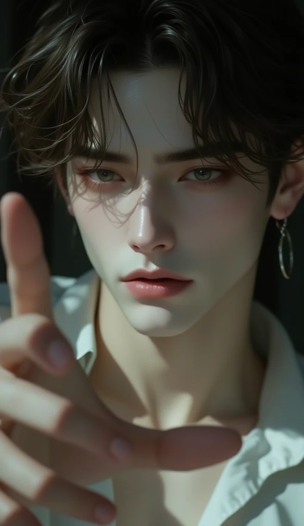 A handsome Korean male model with a lean and defined muscular body ...