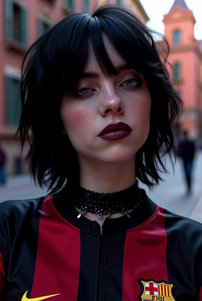 Goth Girl,attractive woman, black hair, short curly layered hair ...