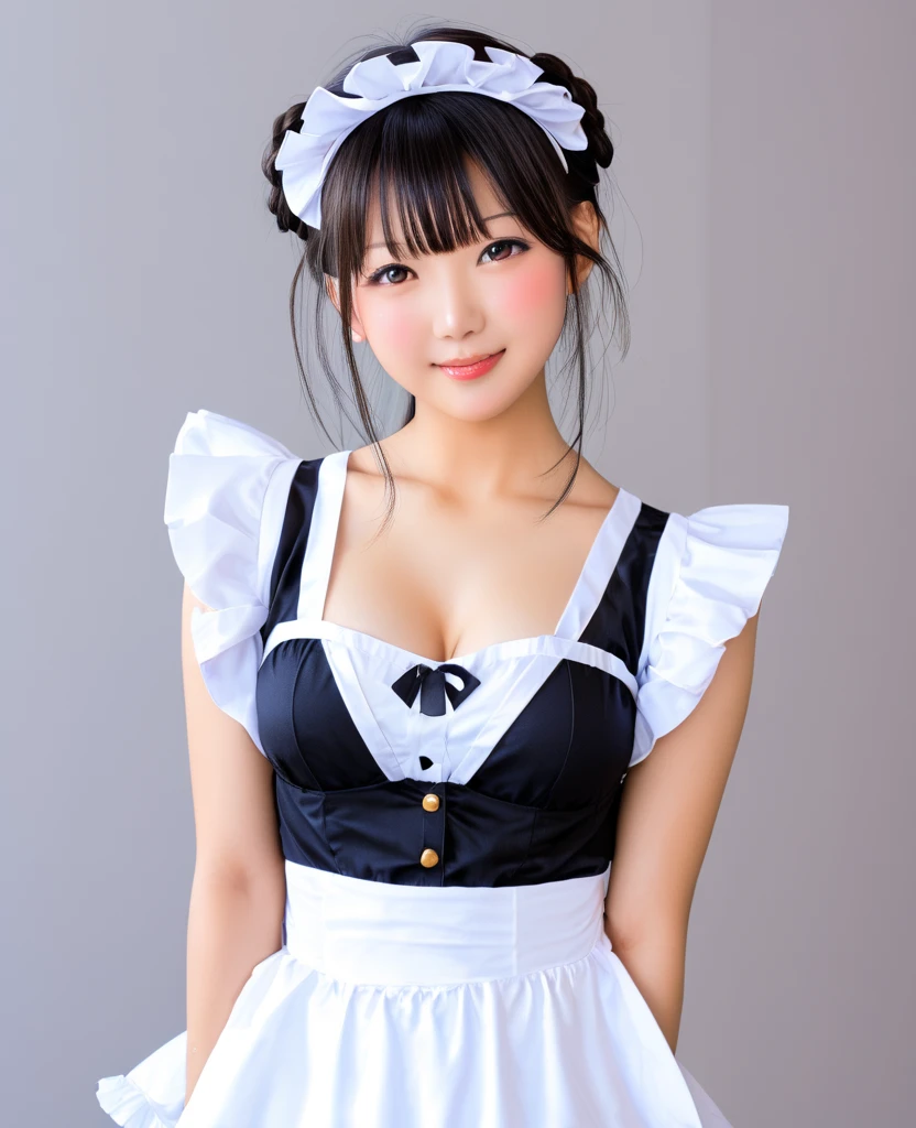 Just make a Japanese girl dressed as a maid - SeaArt AI