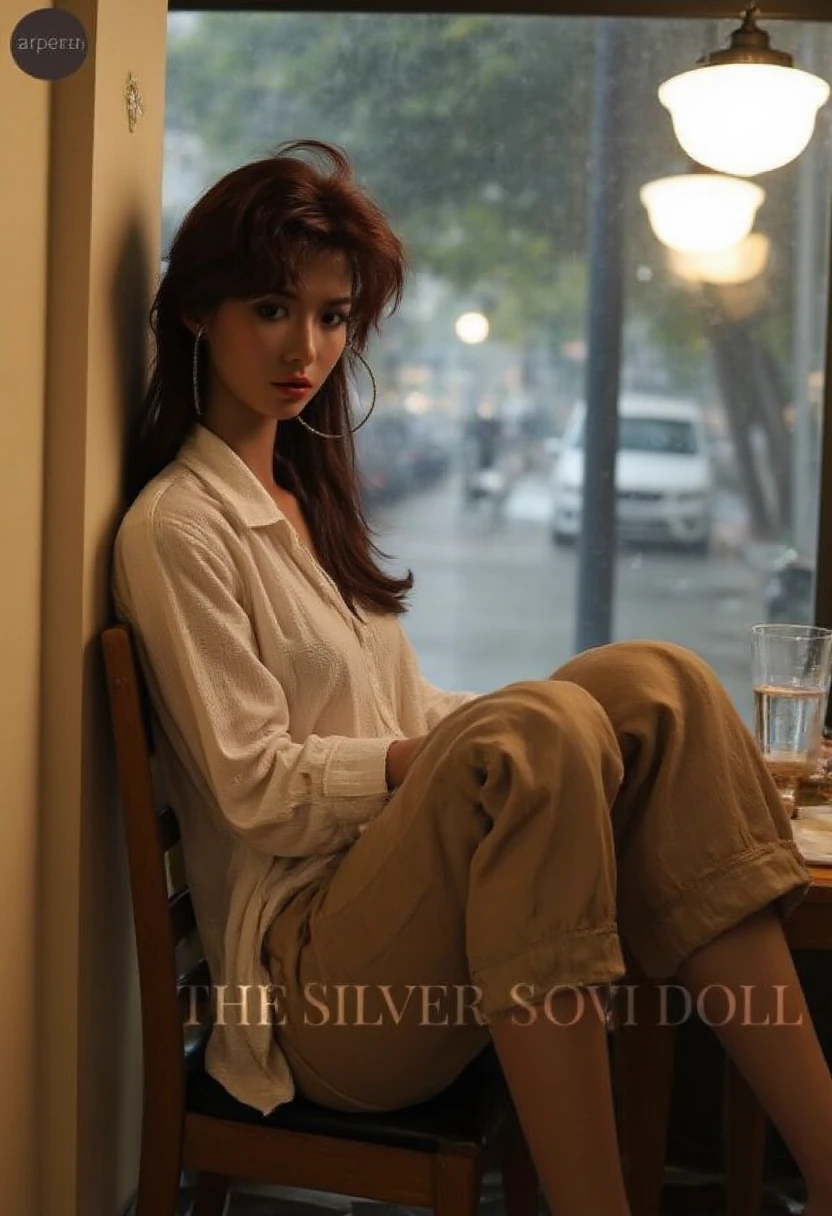 Professional photography, Wong Kar Wai movie lighting style, a charming ...