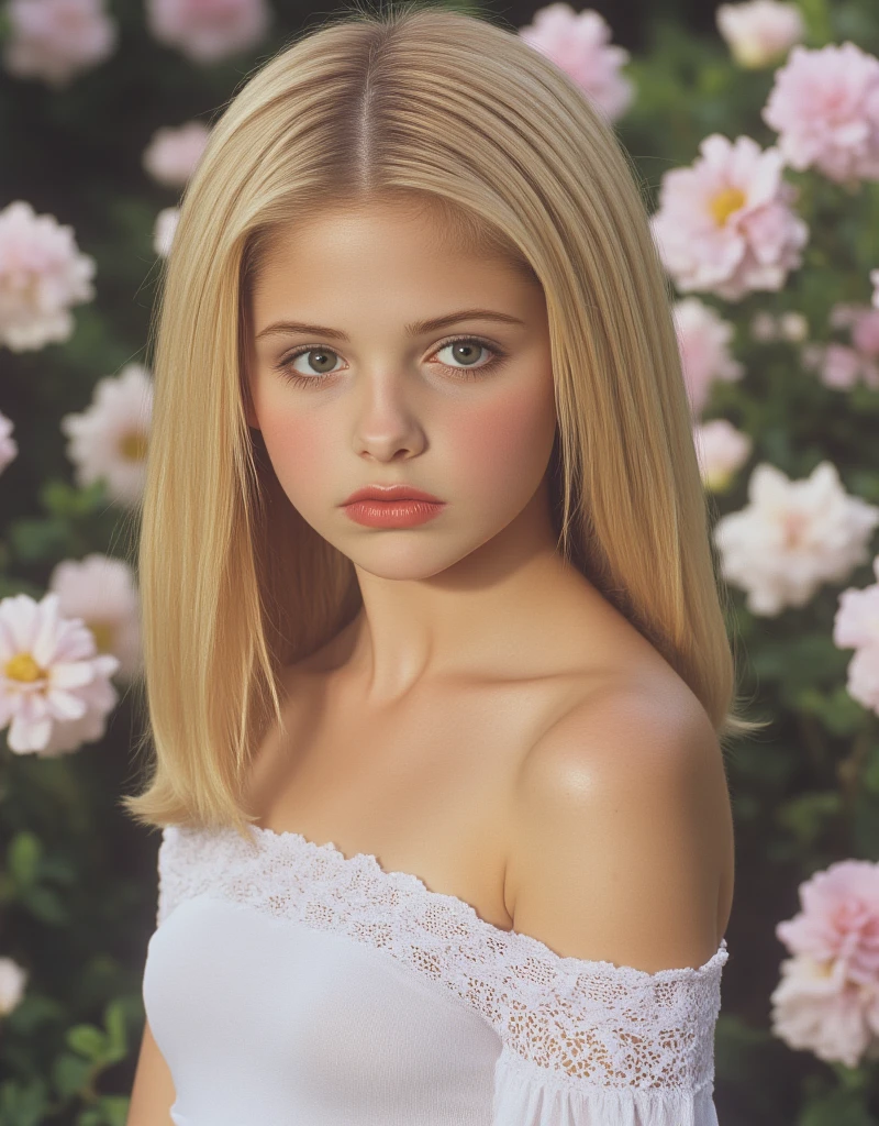 Very realistic photo of a beautiful twelve year old girl, intricate ...