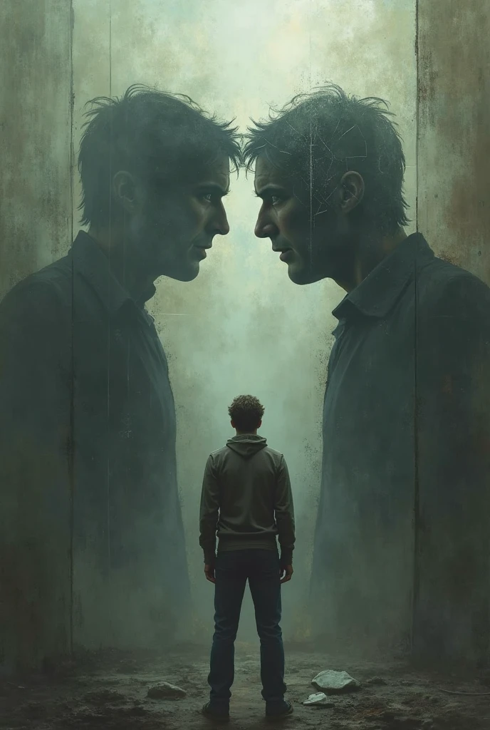 Man being deceived by his own man - SeaArt AI