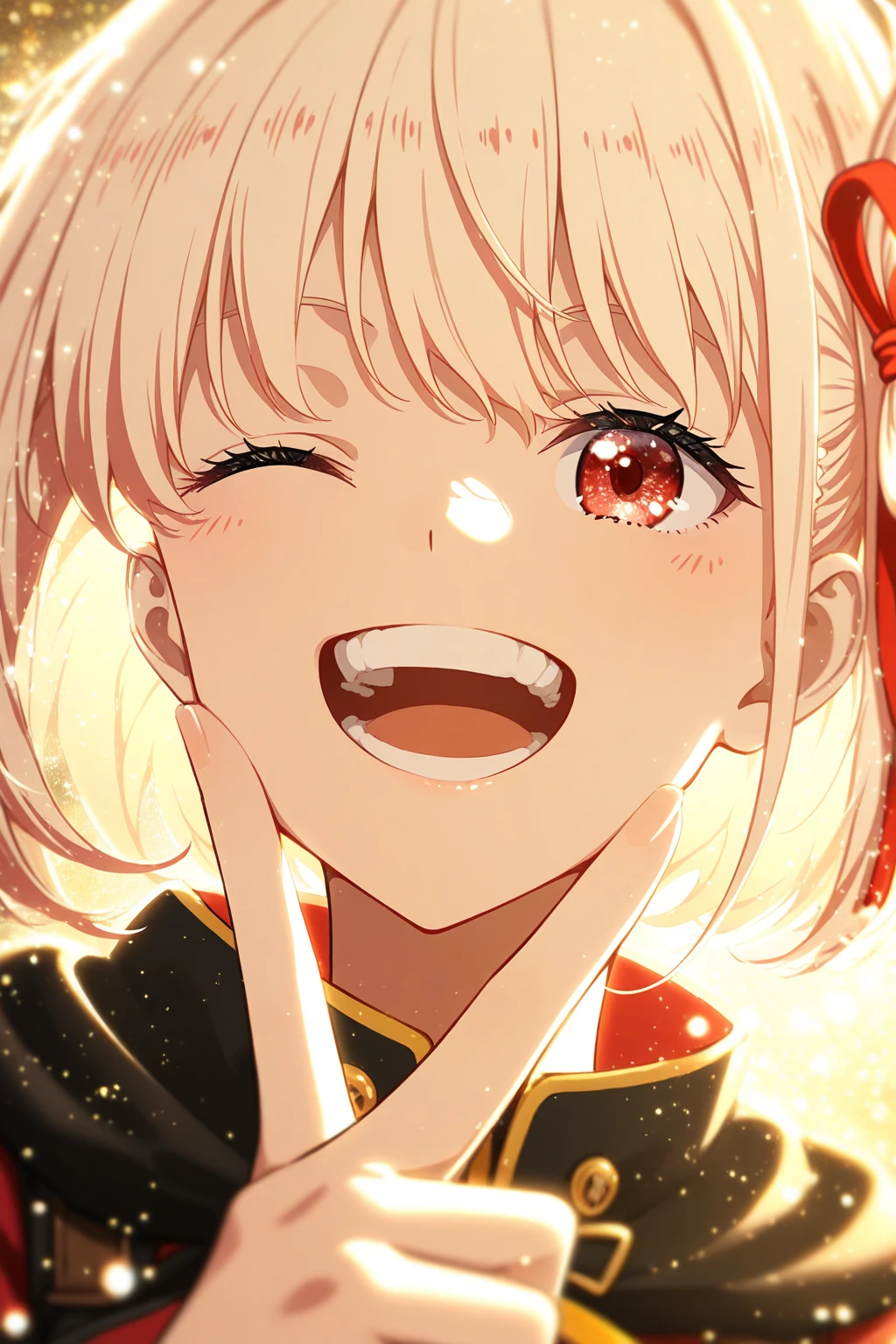 1girl, chisato nikishigi_lycoris recoil, solo, upper body, face focus ...
