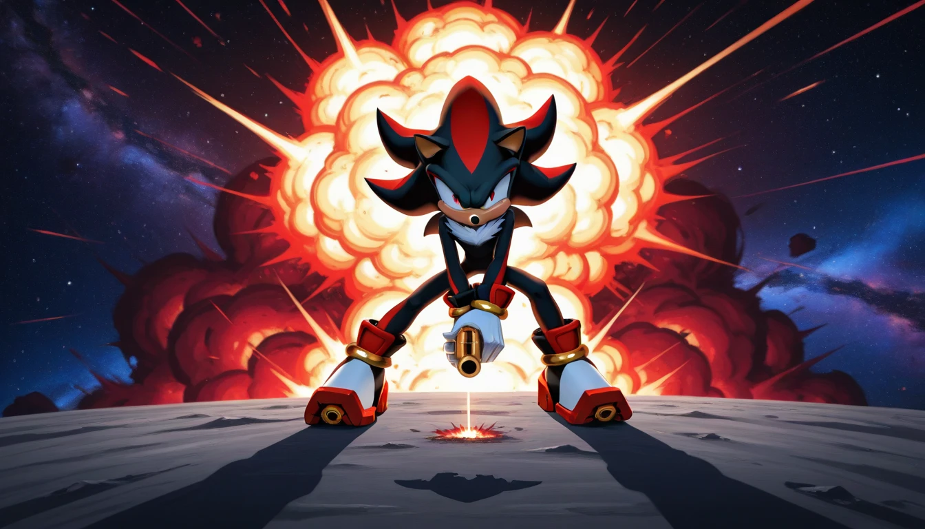 Best quality, ((masterpiece)), illustration, Super Shadow, Shadow the ...