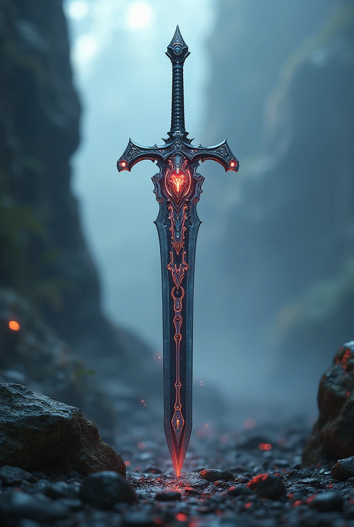 Sword with spinning blade in the middle - SeaArt AI