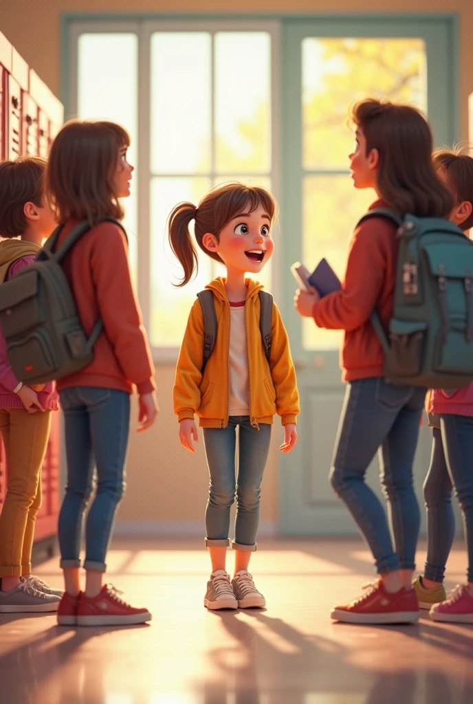The new friend in the school - SeaArt AI