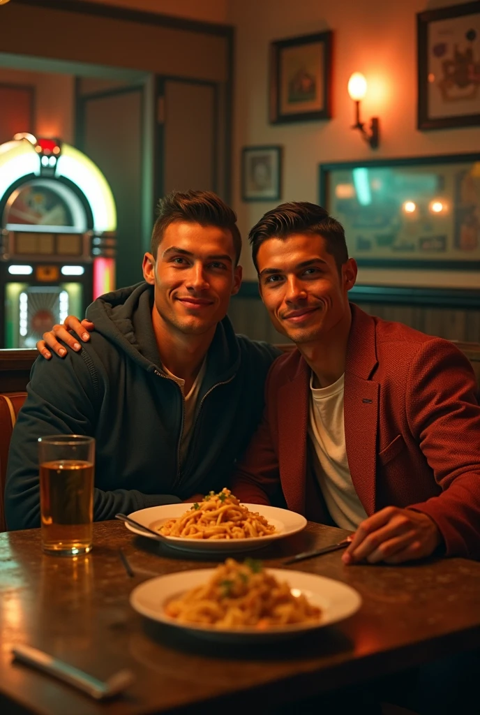 Analog flash photo, grungy style: me and Cristiano Ronaldo having ...