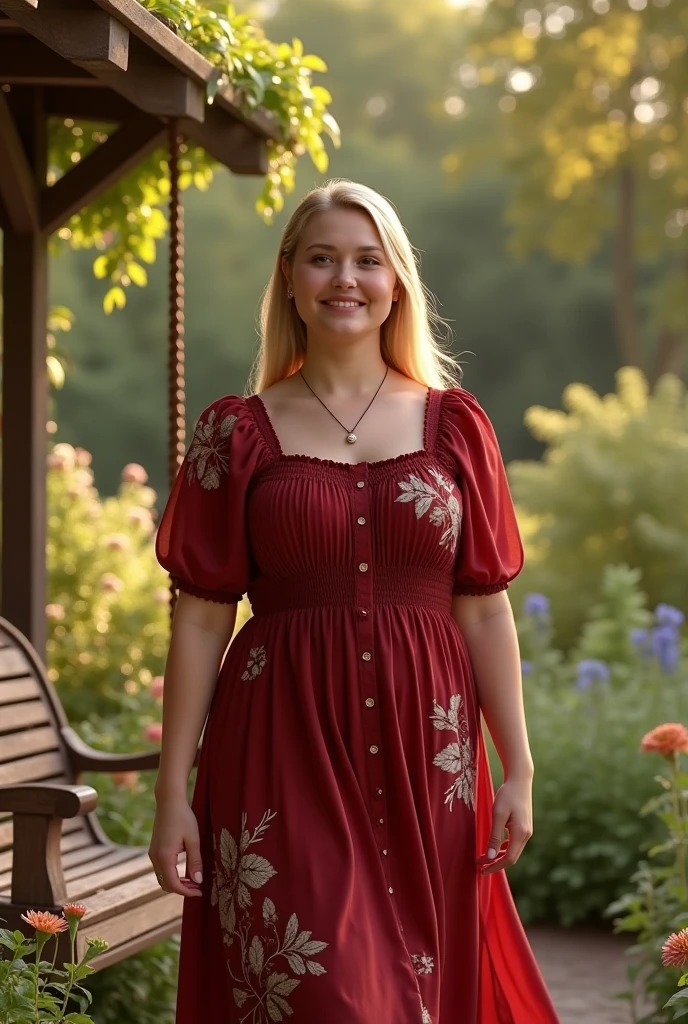 A graceful plus size Christian woman, approximately 180 pounds - SeaArt AI