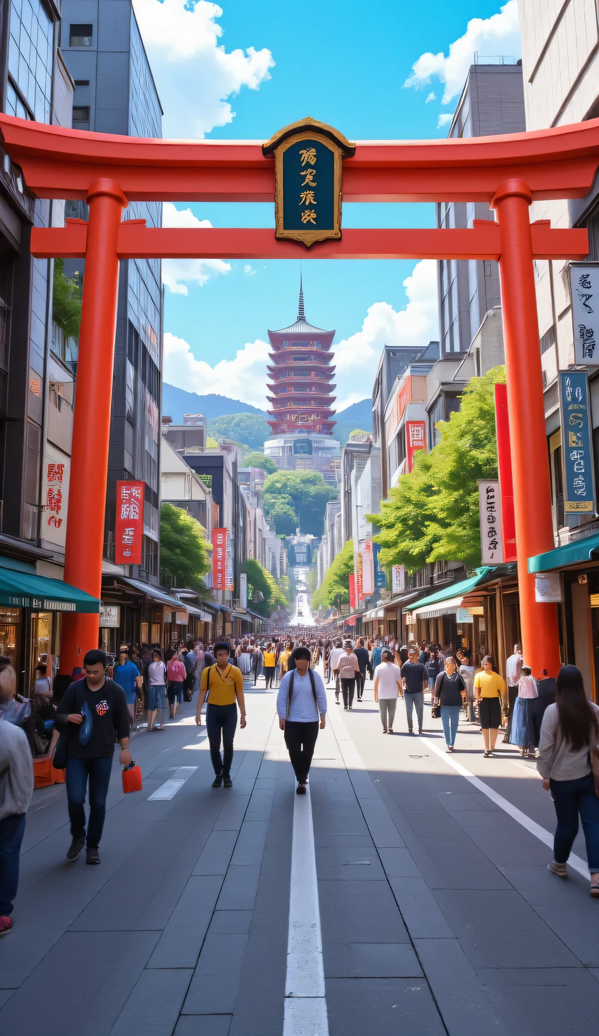 鳥居のある通り