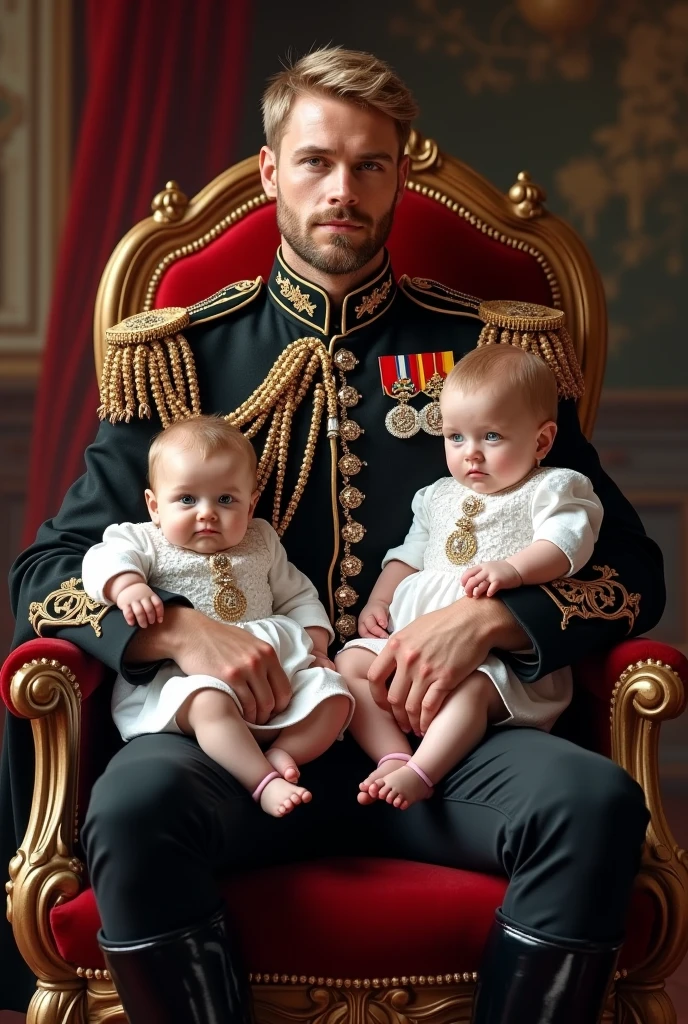 Generate an image of a young German prince from the modern monarchy of ...