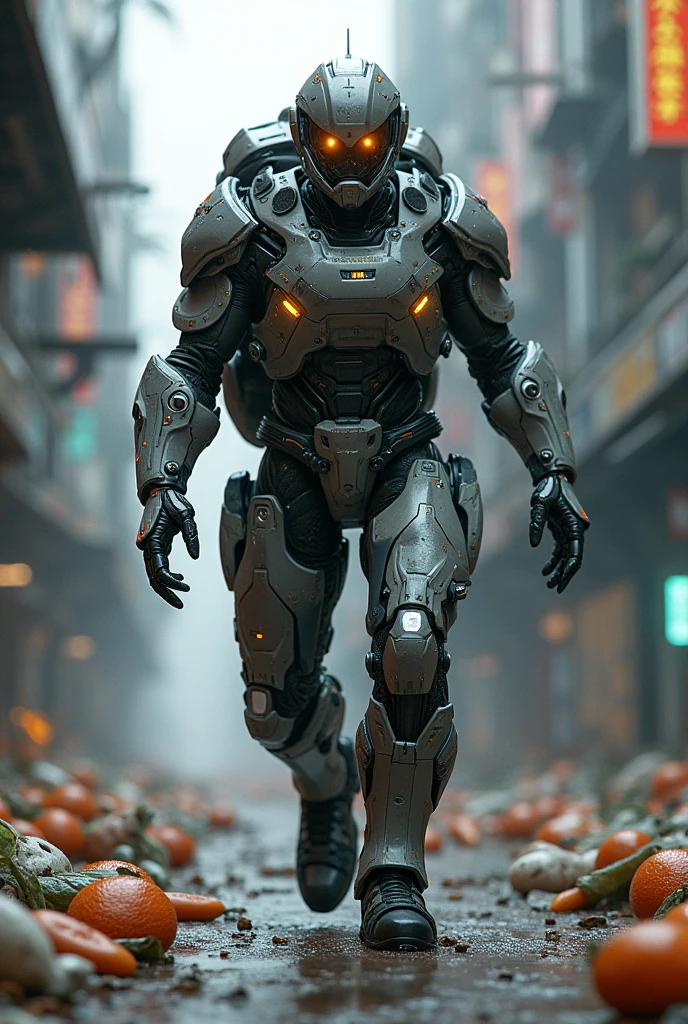 Futuristic garbage collector - SeaArt AI