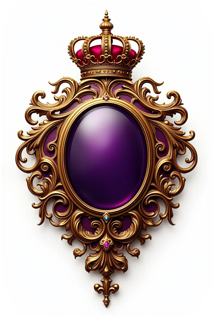 A highly detailed, symmetrical emblem designed in luxurious English ...