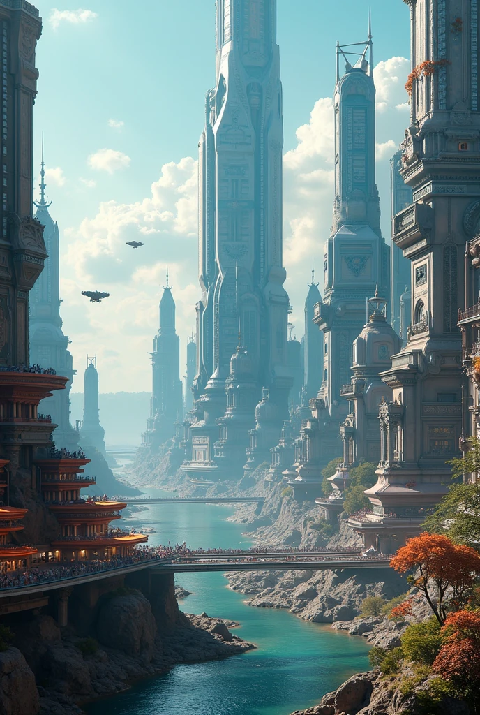(shambhala city, futuristic modern city), (is the best quality - SeaArt AI