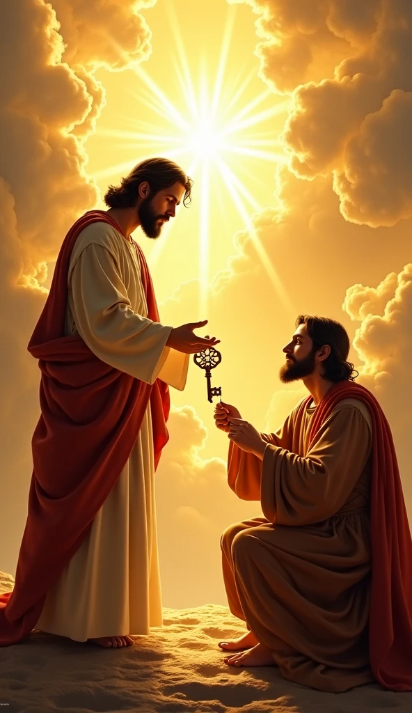 “Jesus handing over the keys of the Kingdom to Saint Peter, Luminous ...