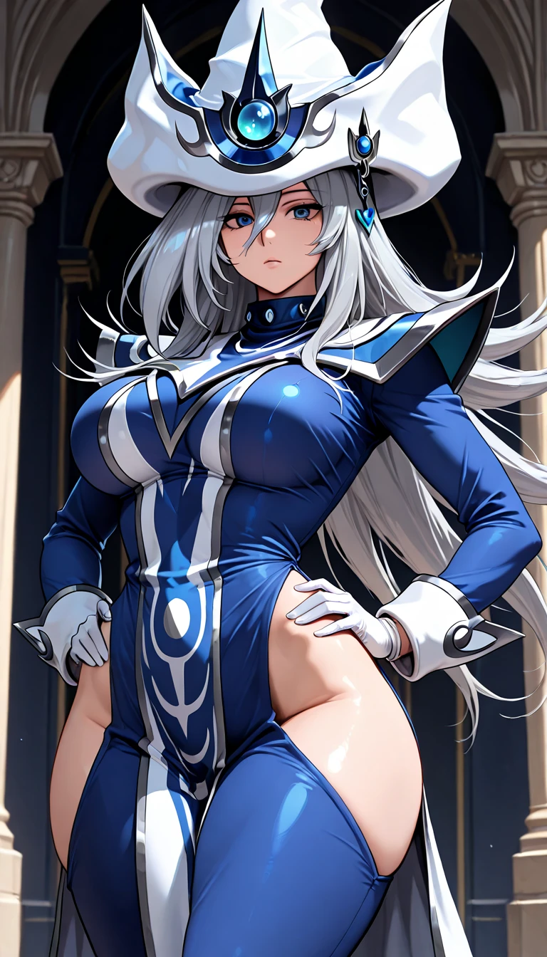 1girl, large breasts, small waist, wide hips, thick thighs, silent magician - SeaArt AI