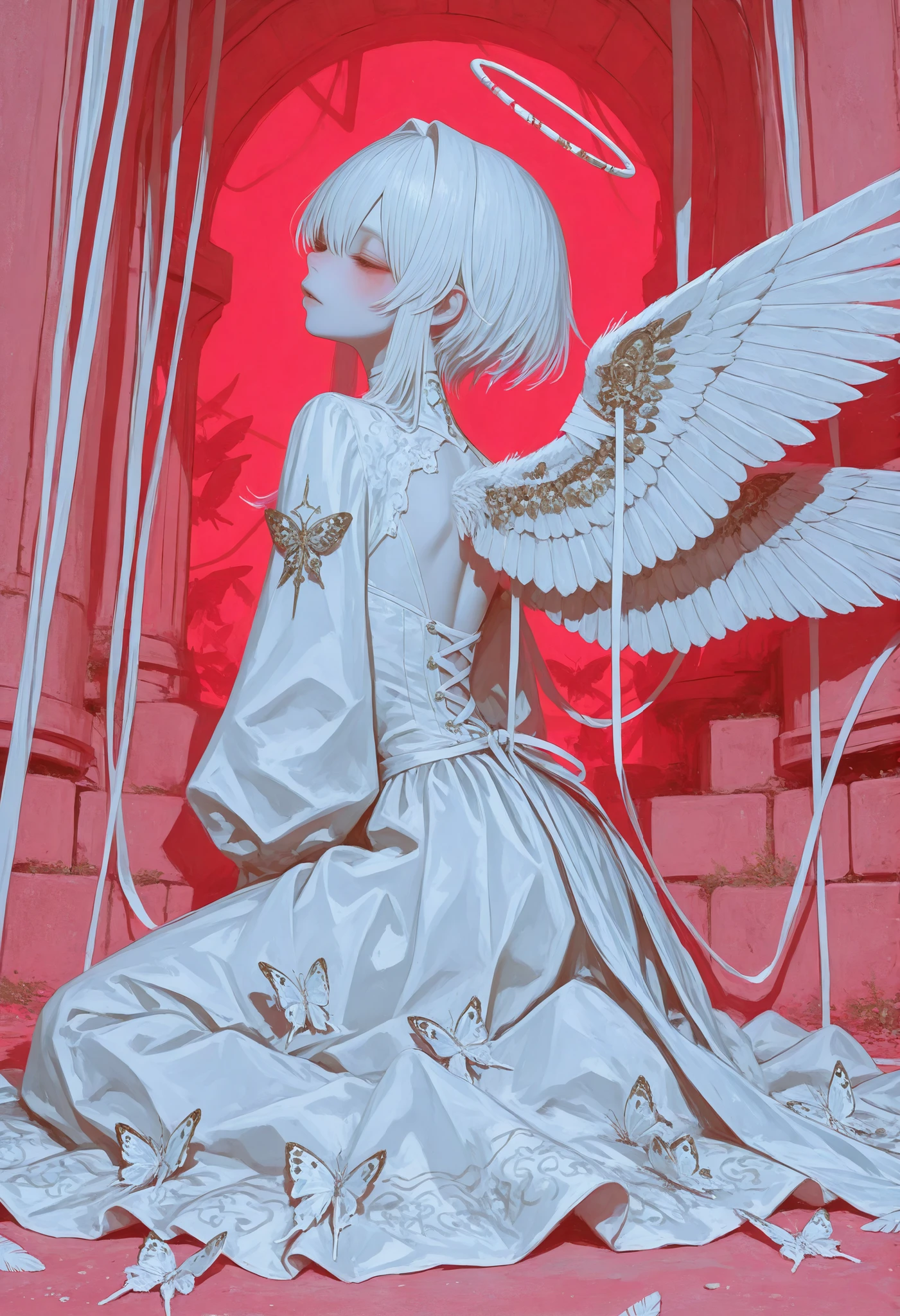 General Description : The illustration depicts an angelic figure with ...