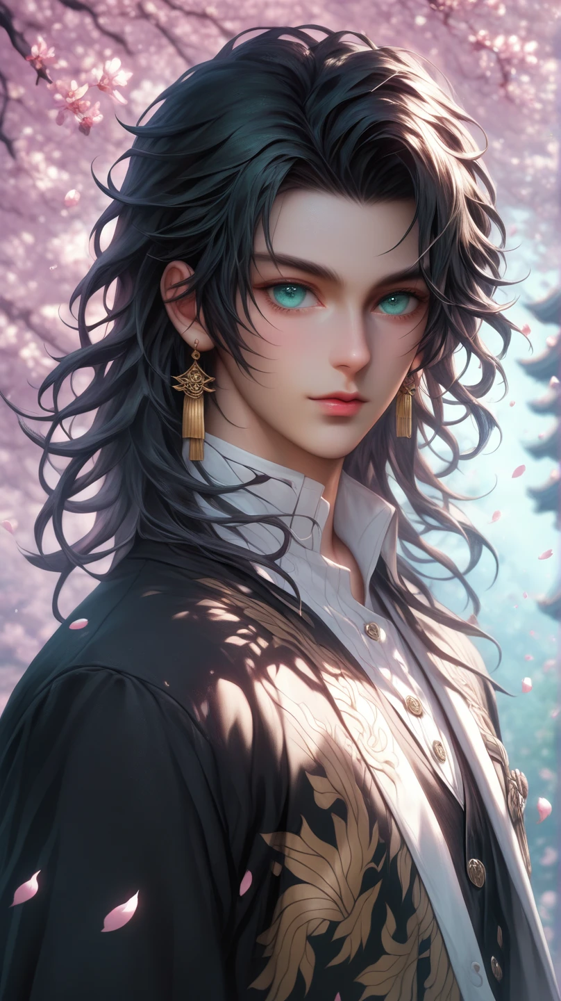 A hyper-realistic, cinematic portrait of Muichiro Tokito from Demon ...