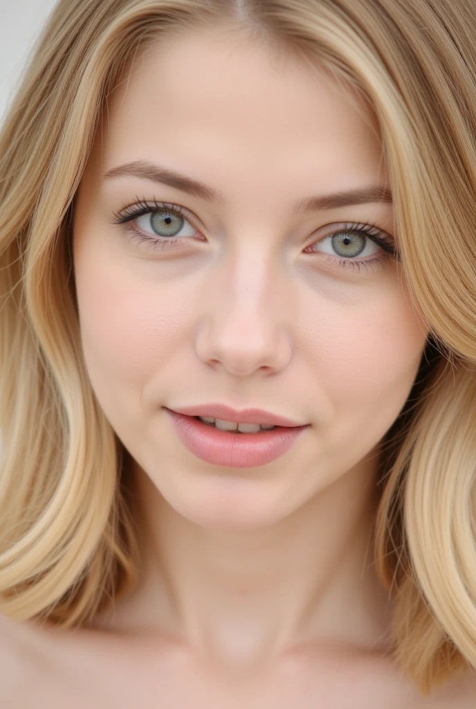 "Close-up portrait of a 22-year-old Caucasian woman with fair - SeaArt AI