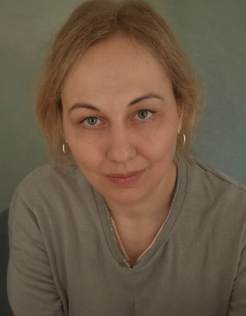 A masterpiece of oil painting)))) portrait of a 45-year-old woman with ...